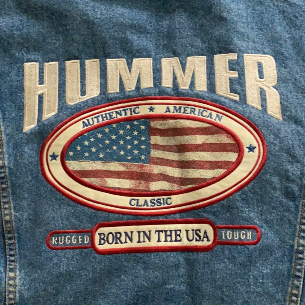 Vintage 1990's Hummer Denim Jean Jacket, Men's Small.… - Gem